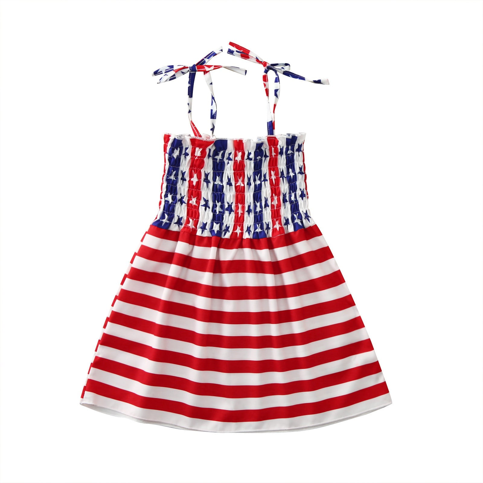 Coerni Toddler Girls American Flag Dress USA Striped Kids Patriotic ...