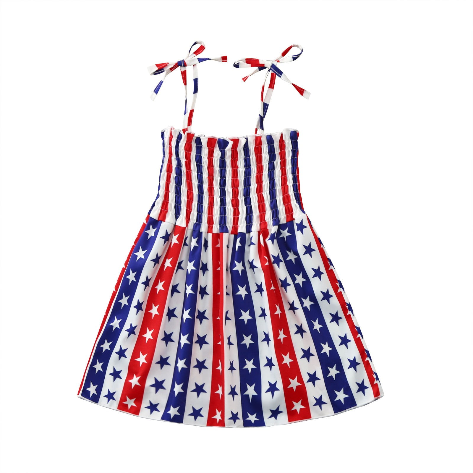 Coerni Toddler Girls American Flag Dress USA Striped Kids Patriotic ...