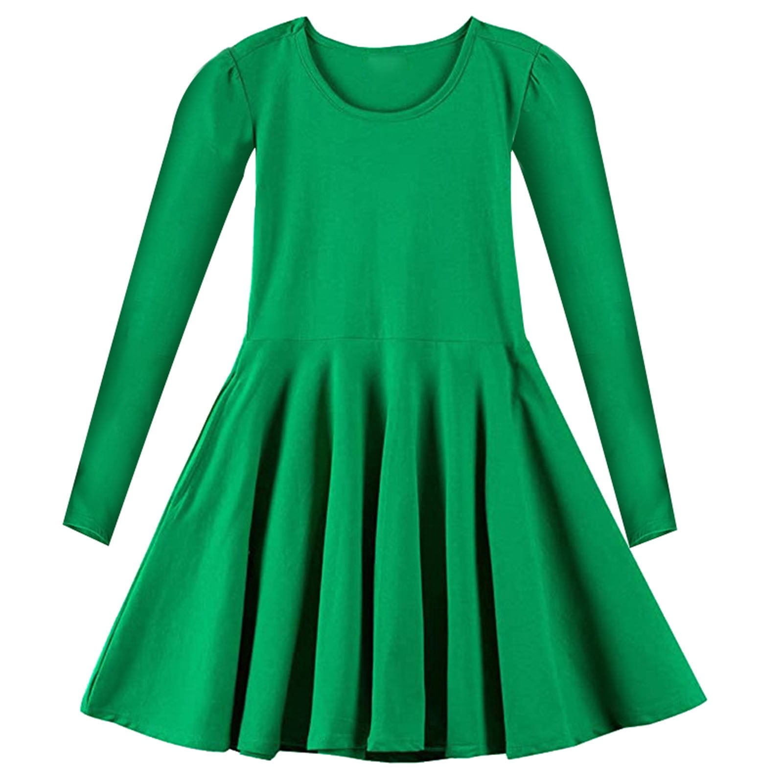 Coerni Toddler Girls Cotton Spring and Autumn Solid Color Flounces ...