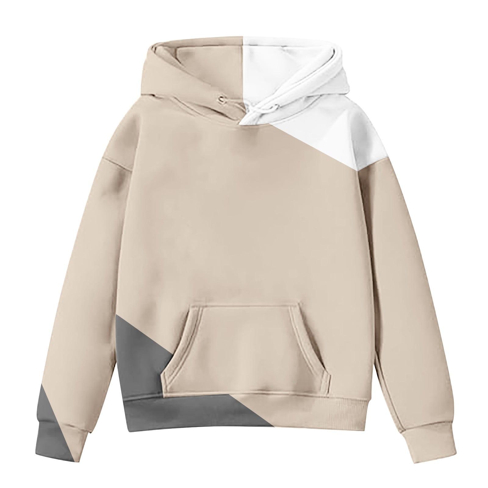 Coerni Trendy Splicing Color Hoodies for Kids Boys Girls Long Sleeve ...