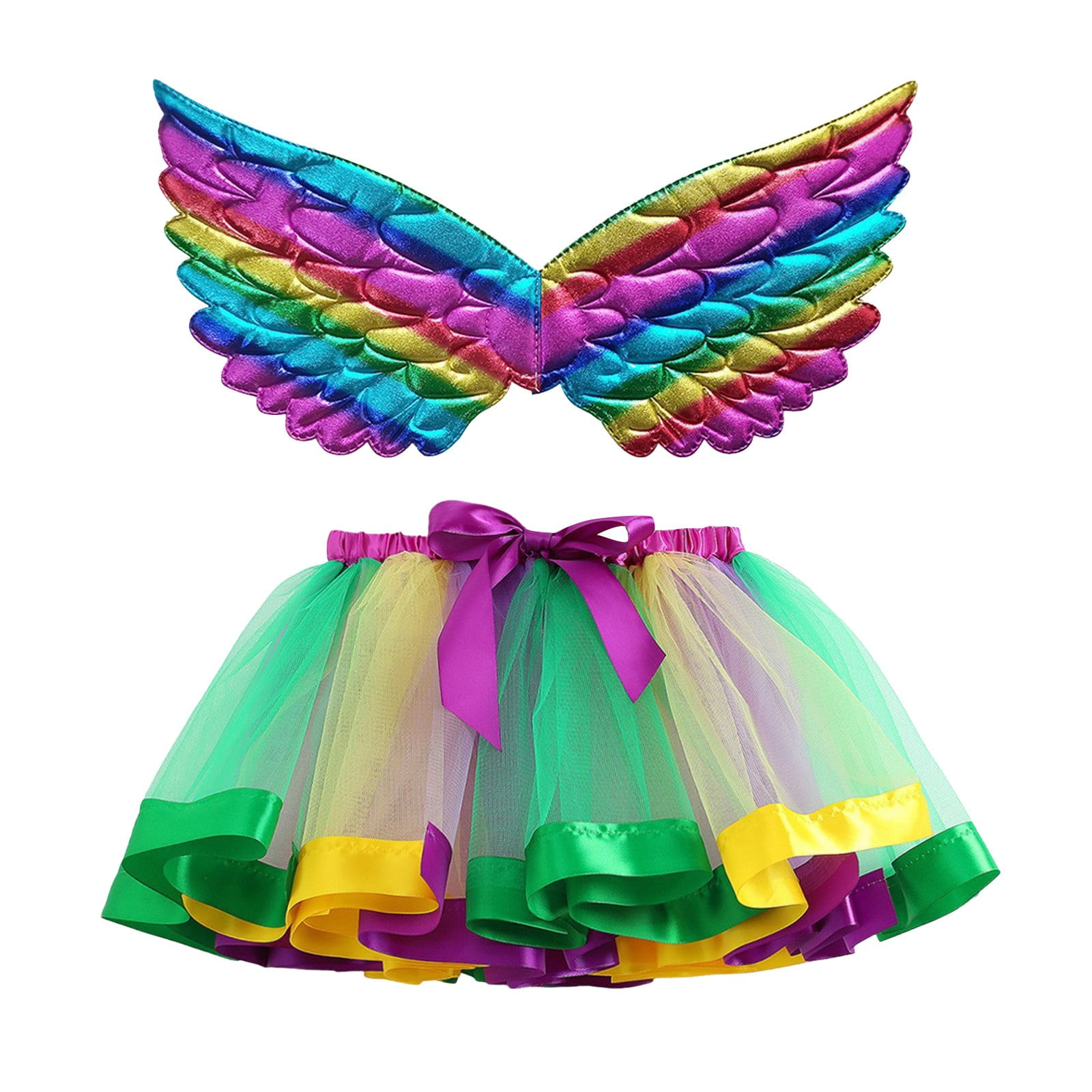 Coerni Tutu for Girls Ballet Tulle Skirt With Wings Princess Dance ...