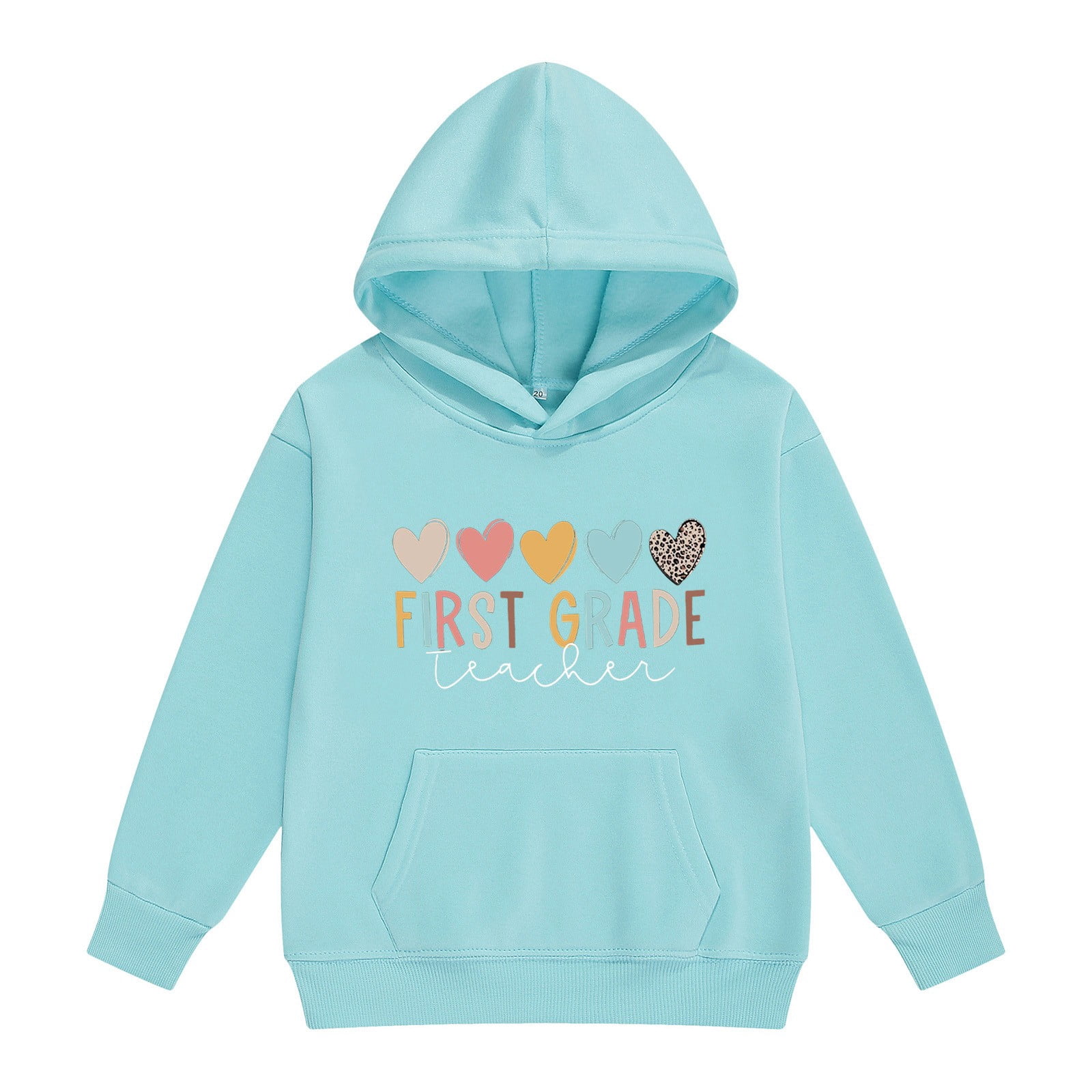 Coerni Tween Girls First Grade Hoodie Casual Print Long Sleeve ...
