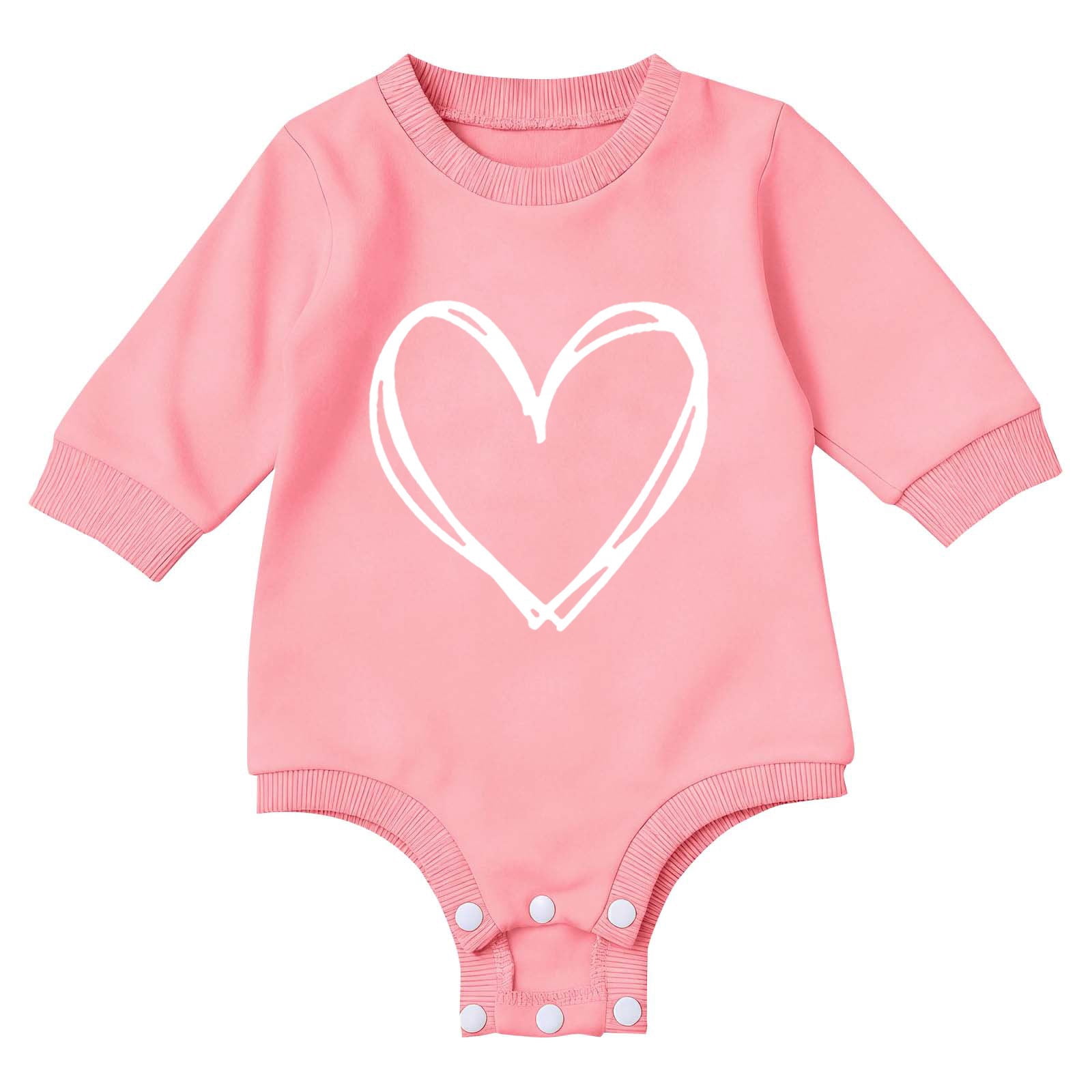 Coerni Unisex Baby Onesie Bodysuit With Heart Print Bottom Soft Cotton ...