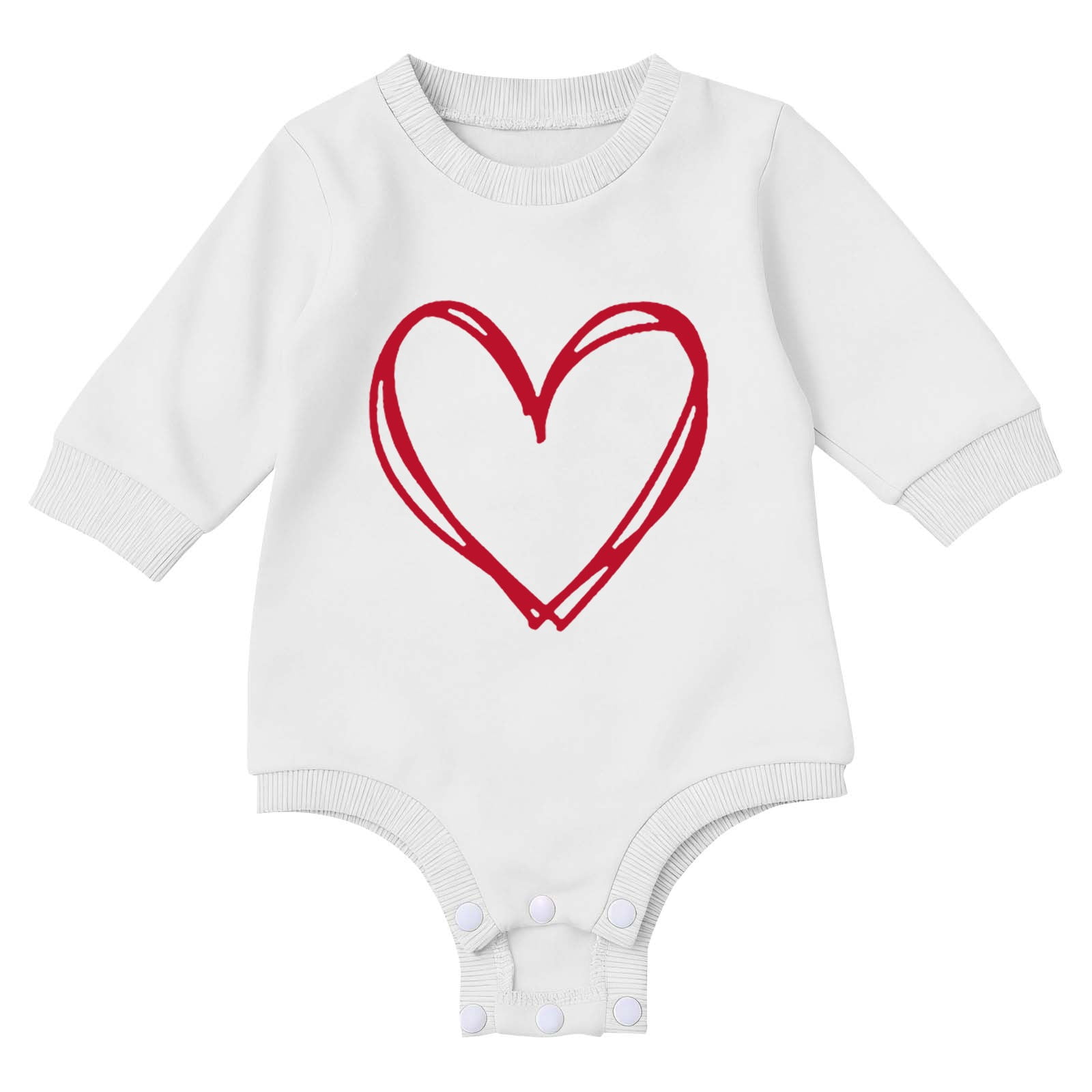 Coerni Unisex Baby Onesie Bodysuit With Heart Print Bottom Soft Cotton ...
