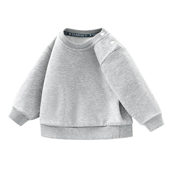 Coerni Unisex Boys Girls Fleece Lined Crewneck Sweatshirt Kids Warm ...