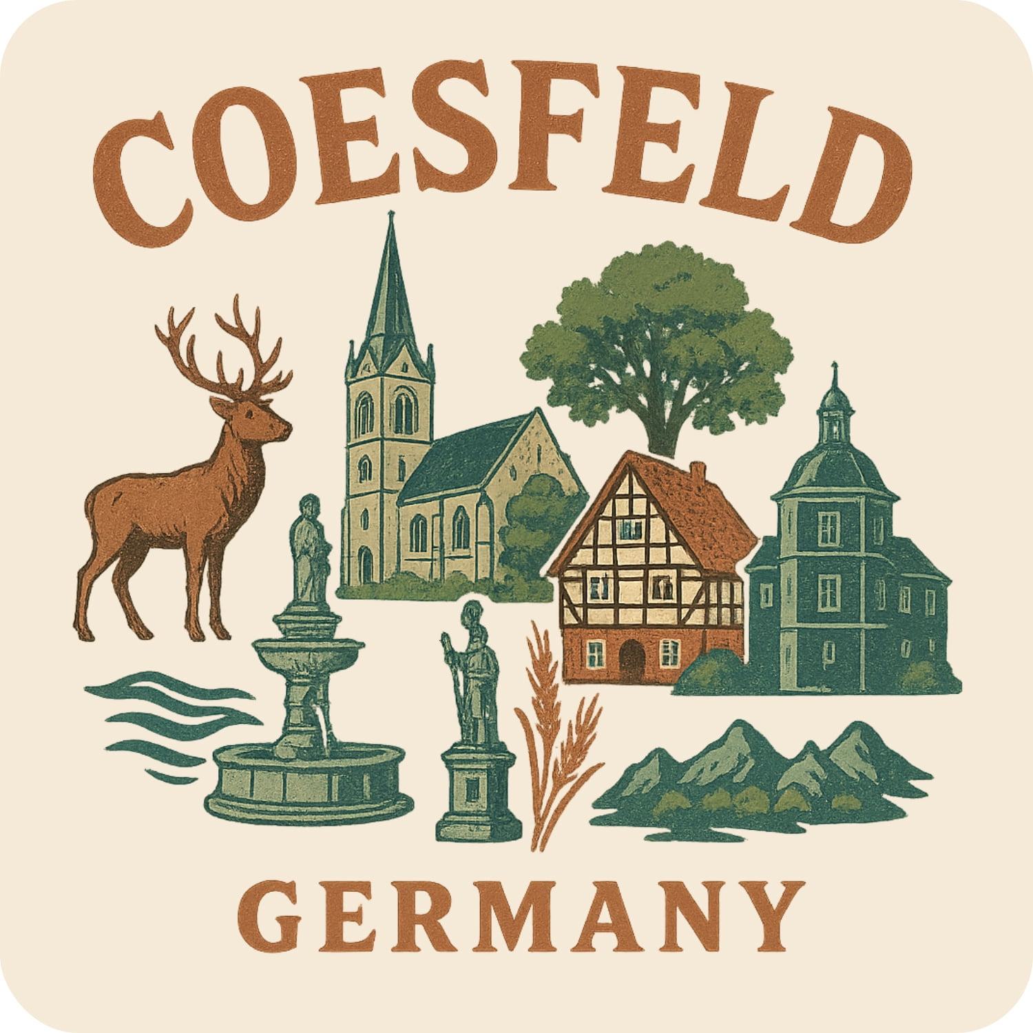 Coesfeld Germany Keepsakes Souvenir Vinyl Sticker – Destination Travel ...