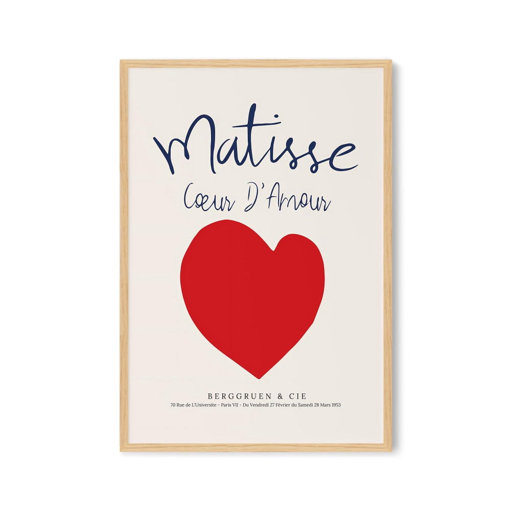 Coeur D'Amour Print - Henri Matisse Wall Art - Heart Of Love Poster ...