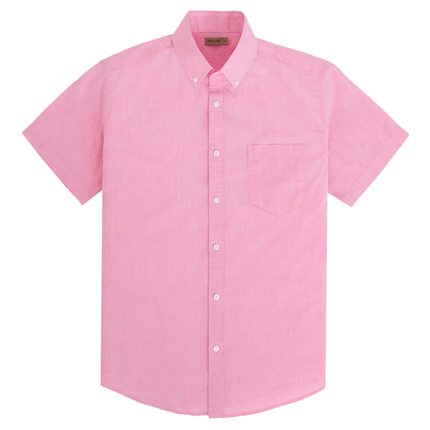 Coevals Club Men Short Sleeve Button Down Up Cotton Casual Soft Solid ...