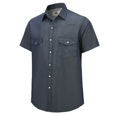 Coevals Club Men Short Sleeve Button Down Up Cotton Casual Soft Solid ...