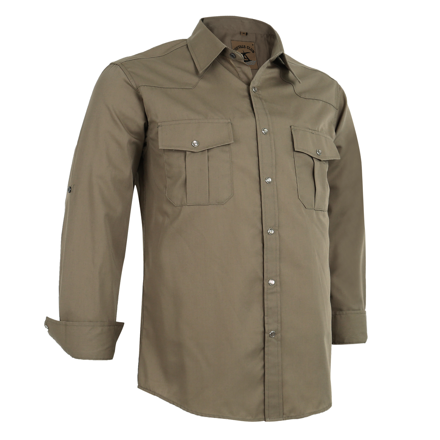 Ely Cattleman Men's Long Sleeve Solid Western Shirt - Walmart.com