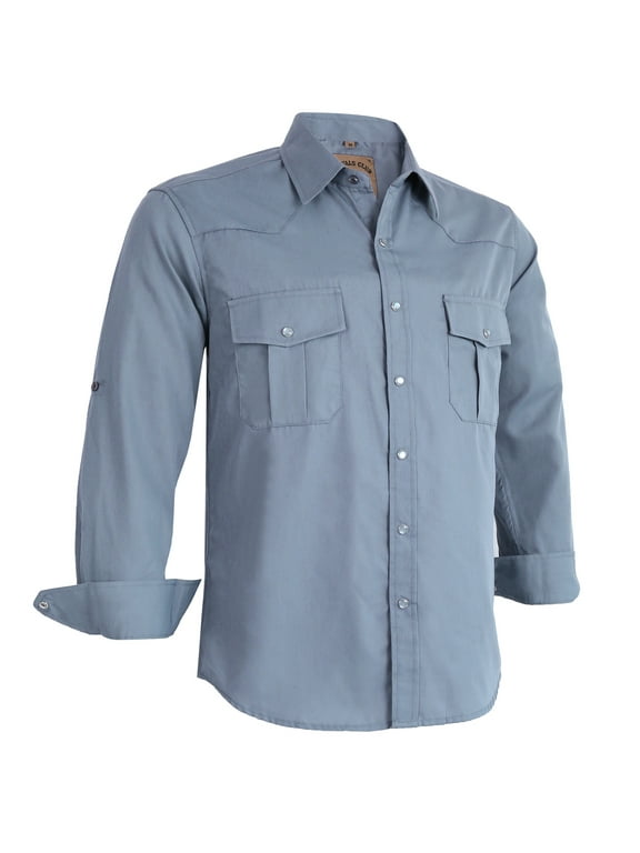 Wrangler Mens Western Long Sleeve Snap Firm Finish Work Shirt - Walmart.com