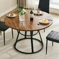 Coewske 47 Inch Round Dining Table for 4 to 6 Kitchen Table w/ Metal ...