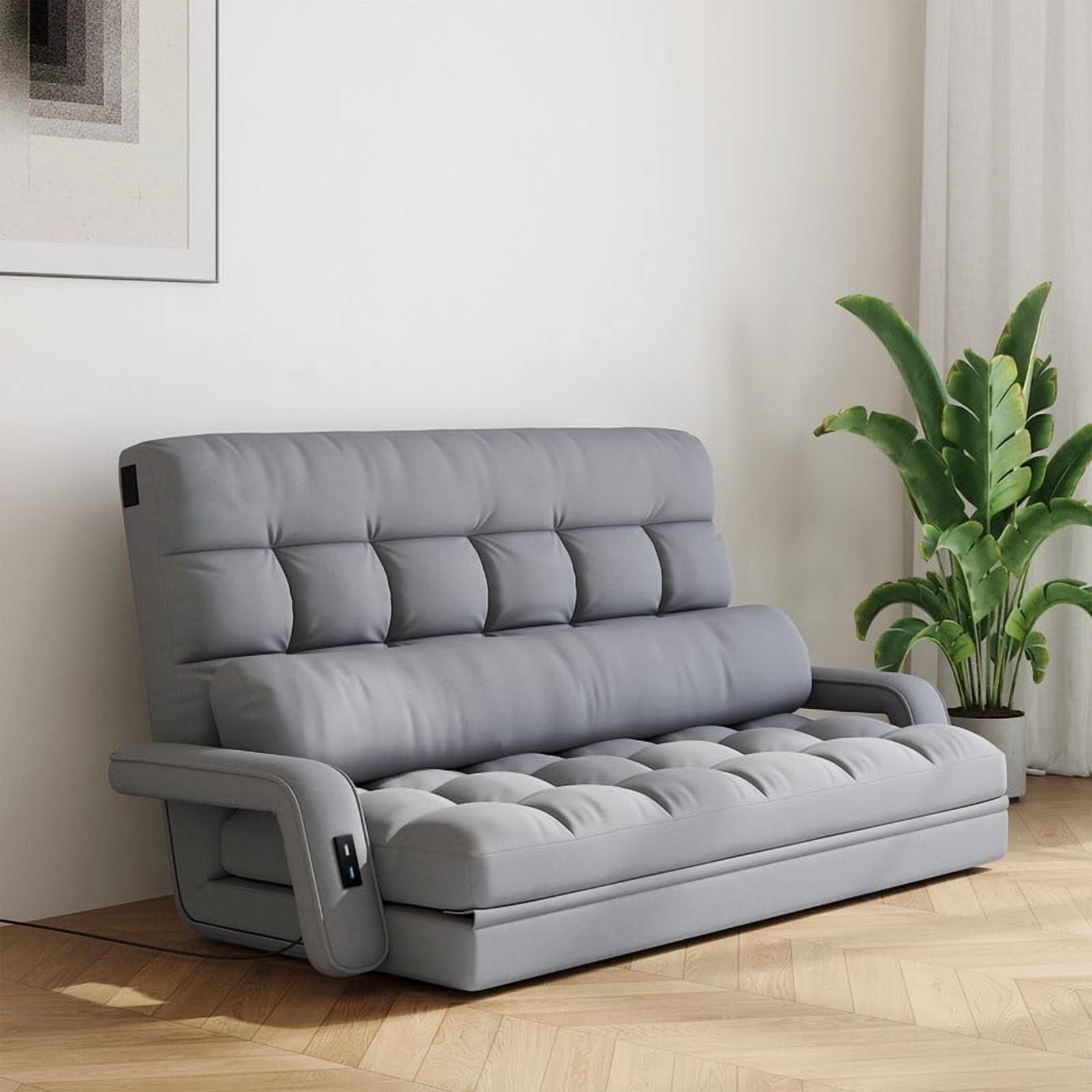 Coewske 6-Position Convertible Sleeper Sofa with USB – Foldable Love ...