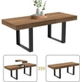 Coewske Wooden Extendable Dining Table, 63''-79'', Modern Rustic ...