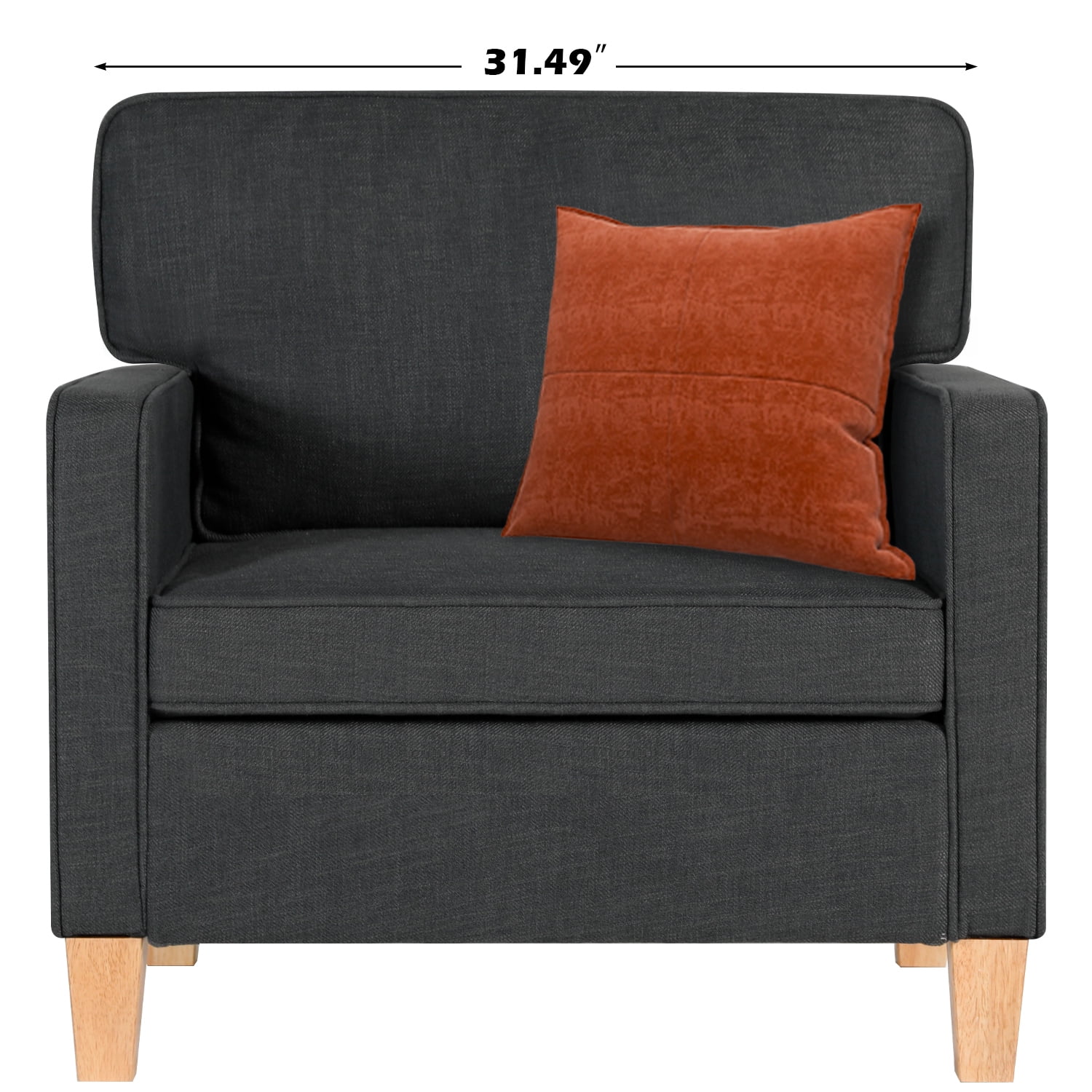 Coewske Comfy Accent Club Chair, Cozy Armchair for Reading, Living Room ...