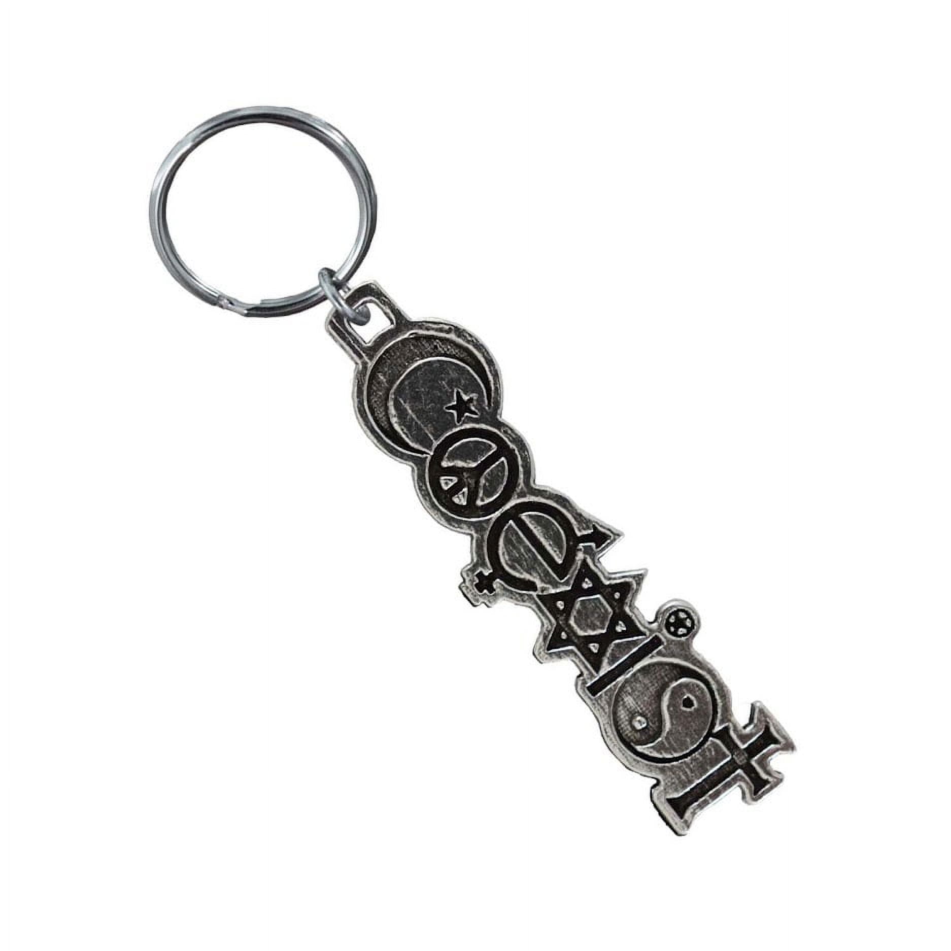 Coexist Keychain, Peace, Love, Hippie, Key Fob, Key Ring, Keys, Zipper ...
