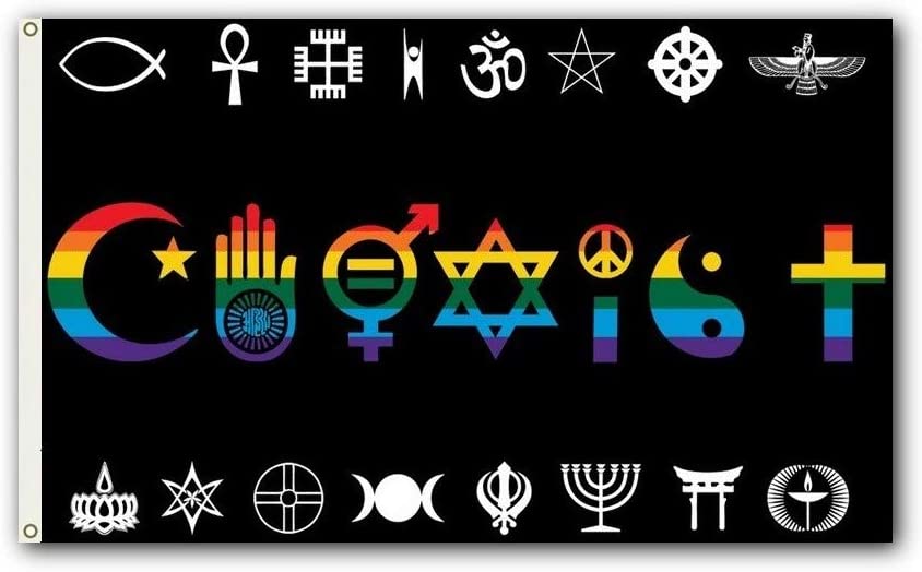 Coexist Rainbow Outdoor Flag - 3Ply Polyester, Heavy Duty Double Sided ...