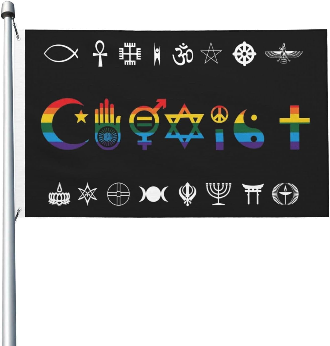 Coexist Rainbow Pride Gay Lesbian Lgbt Flag 3x5 Ft Outdoor Decoration ...