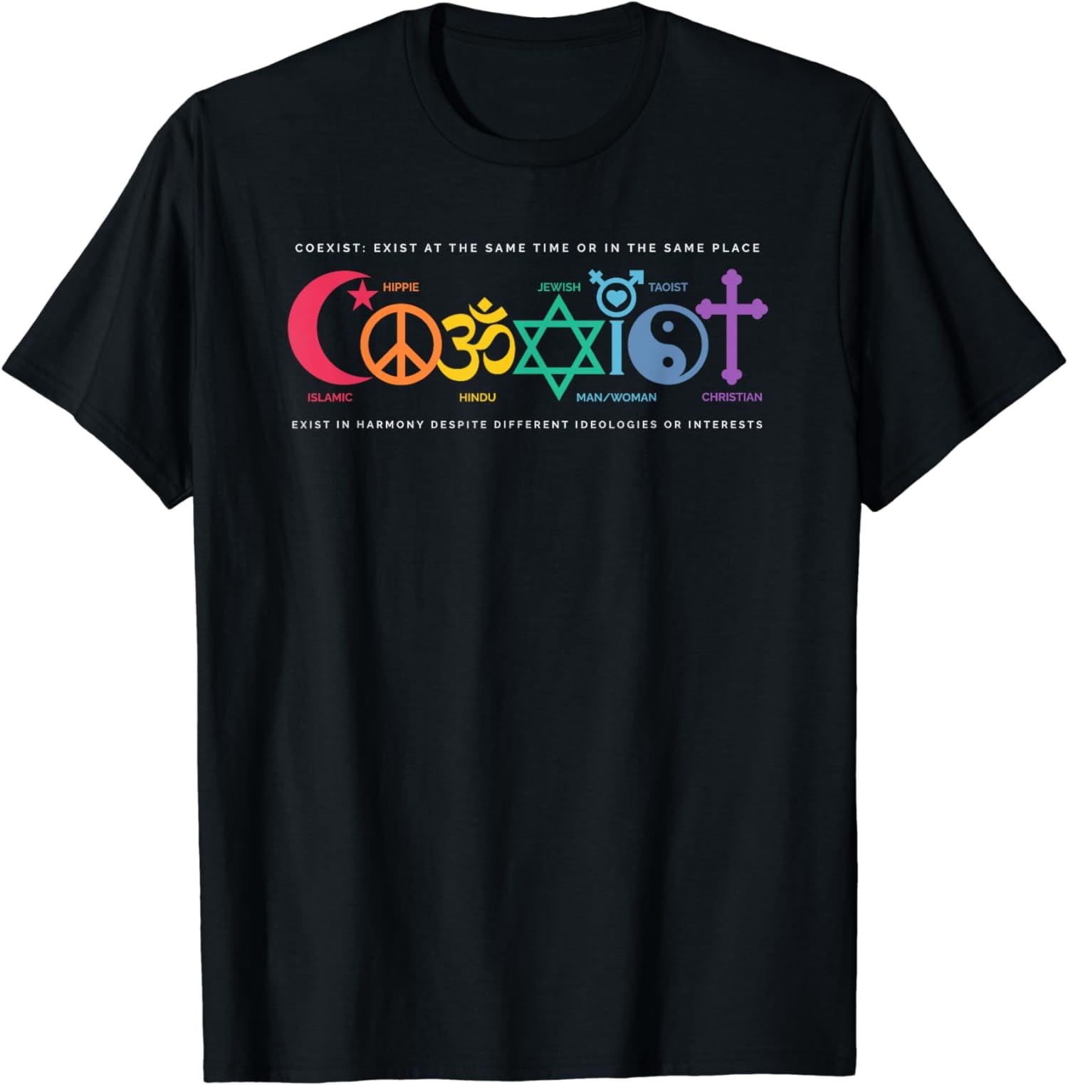 Coexist with Love: Peace, Equality, and Hope T-Shirt - Walmart.com
