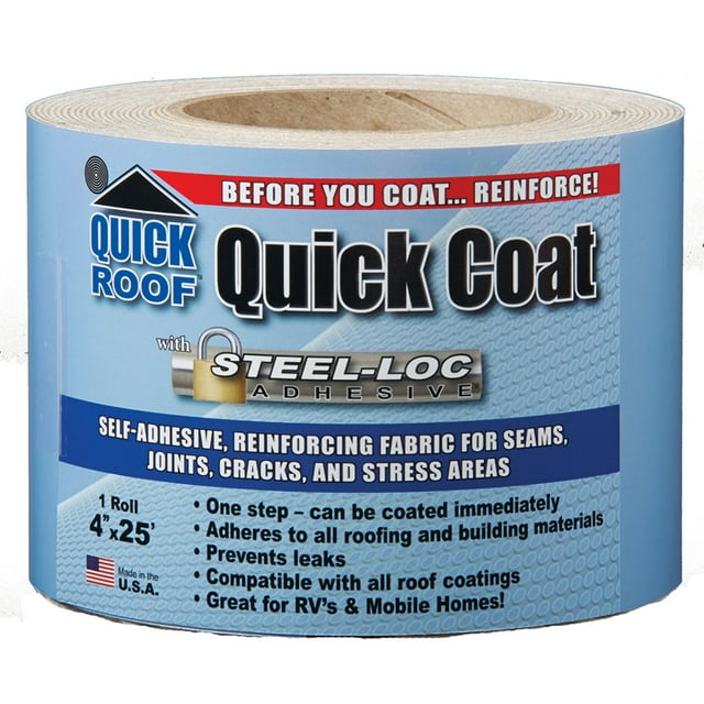 Cofair Products QRQC425 Quick Roof Quick Coat Fabric With Steel-Loc ...