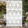 Cofar Metal Privacy Screen Outdoor 72" H×44" W -White Freestanding ...