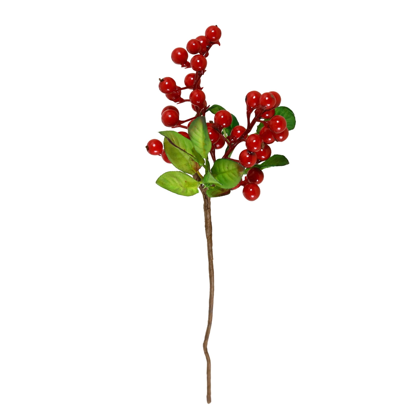 CofeeMO 5 Twigs Artificial Berries, Fake Greenberries Lifelike Green ...