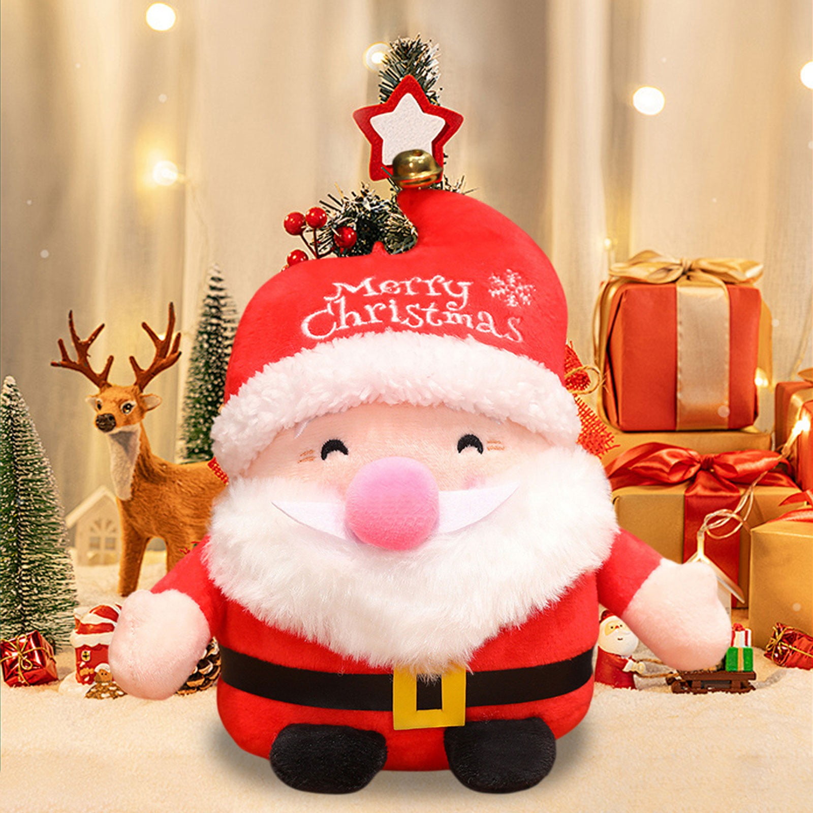 CofeeMO Santa Claus Plush Toy, Santa Stuffed Toy, Christmas Stuffed ...