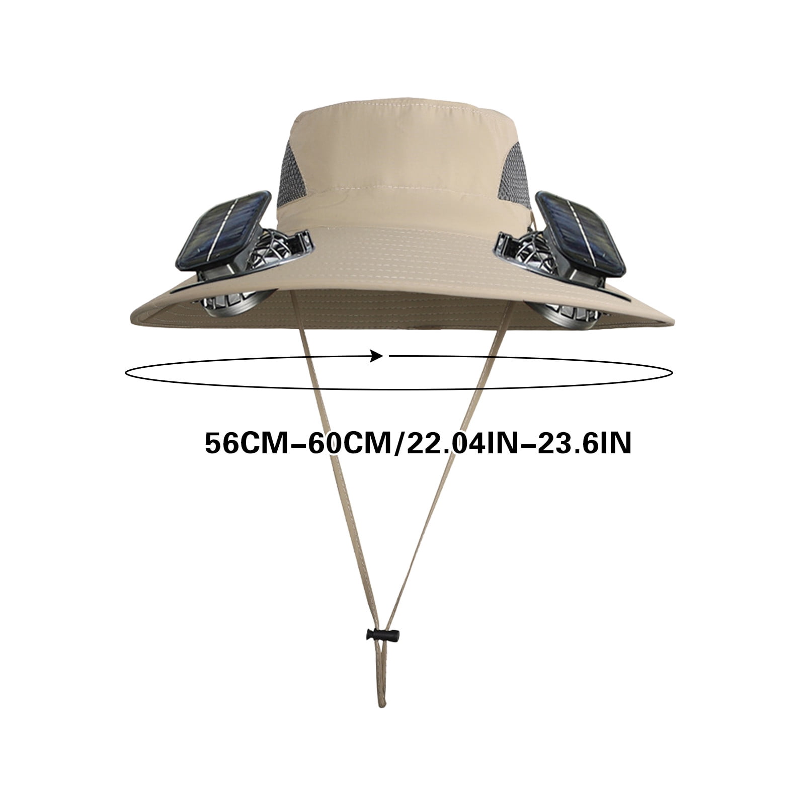 CofeeMO Solar Fan Hat, Wide Brim Solar Fan Hat, Outdoor Wide Brim Sun ...