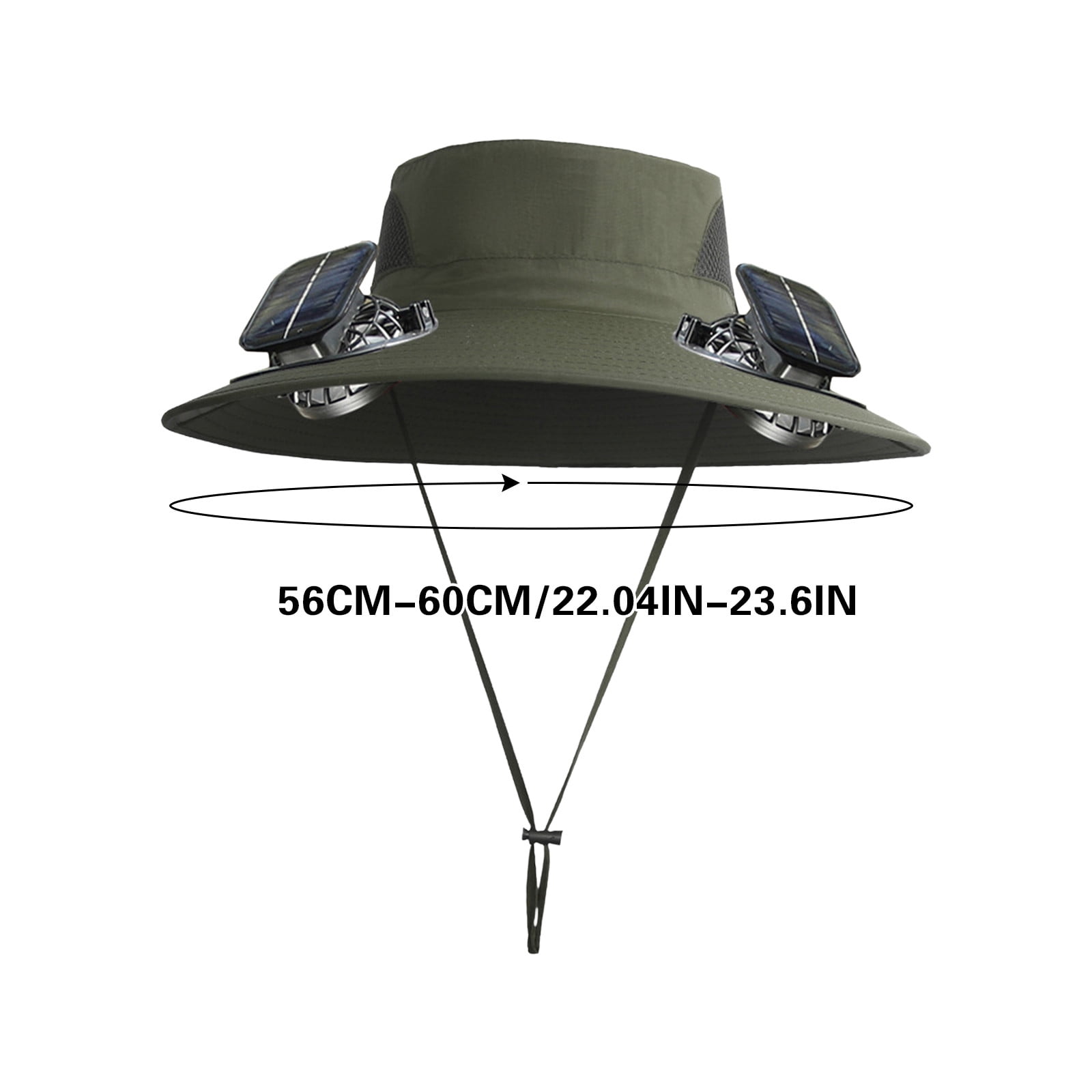 CofeeMO Solar Fan Hat, Wide Brim Solar Fan Hat, Outdoor Wide Brim Sun ...