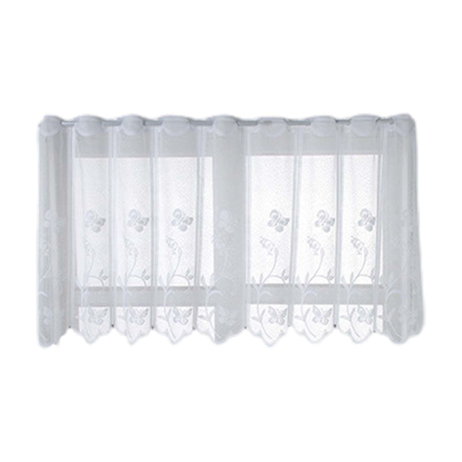 CofeeMO Sophia Polka Dot Cars and Trucks Kitchen Sheer Curtain Liners ...