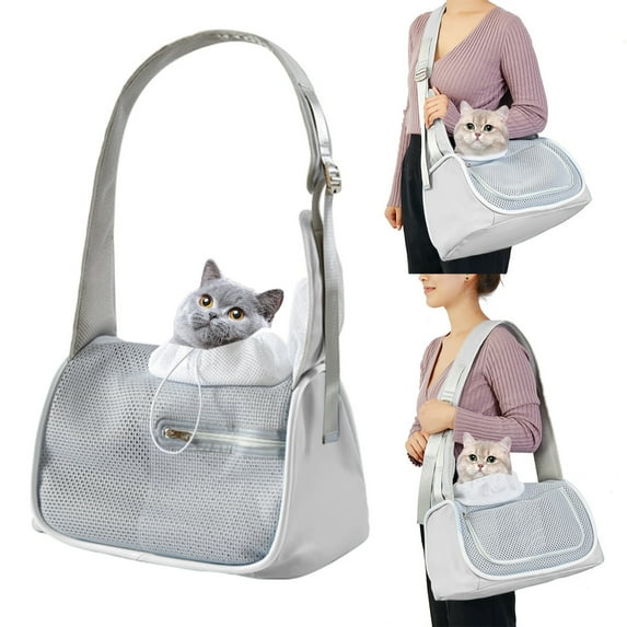 CofeeMO Transparent Nylon Mesh Cats Bag Portable Pet Bag Foldable One ...