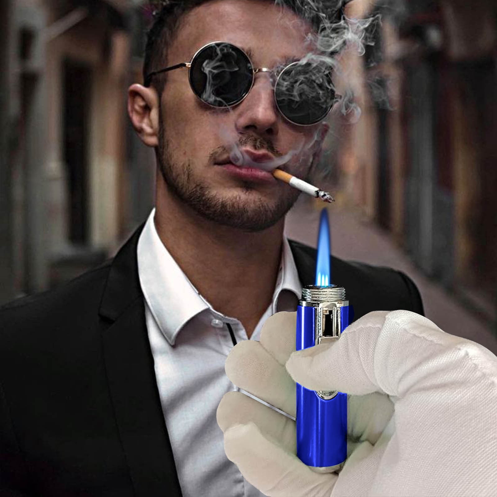 CofeeMO Windproof Lighters,Refillable Portable Lighter, Adjustable Jet ...