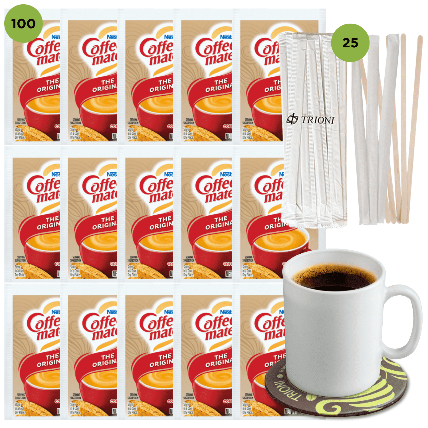 TRIONI Boutique Coffee Creamer Powder, 125ct, Convenient for Travel ...