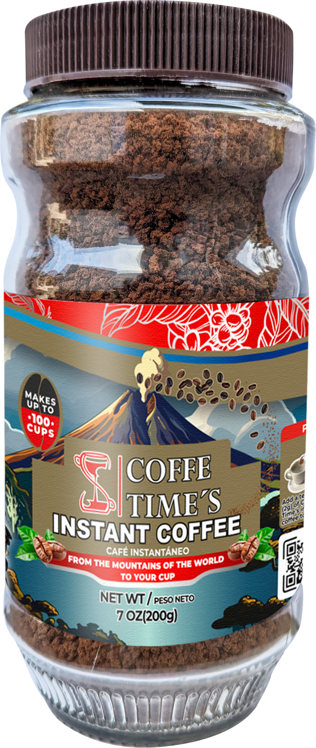 Coffe Time's Instant Coffee - Caffeine Added - Makes Up To 100 Cups - 7 ...