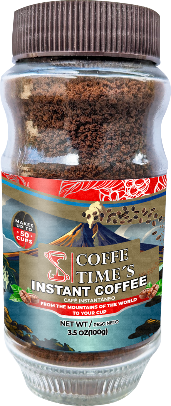 Coffe Time's Instant Coffee - Makes Up To 50 Cups - 3.5 oz (100g ...