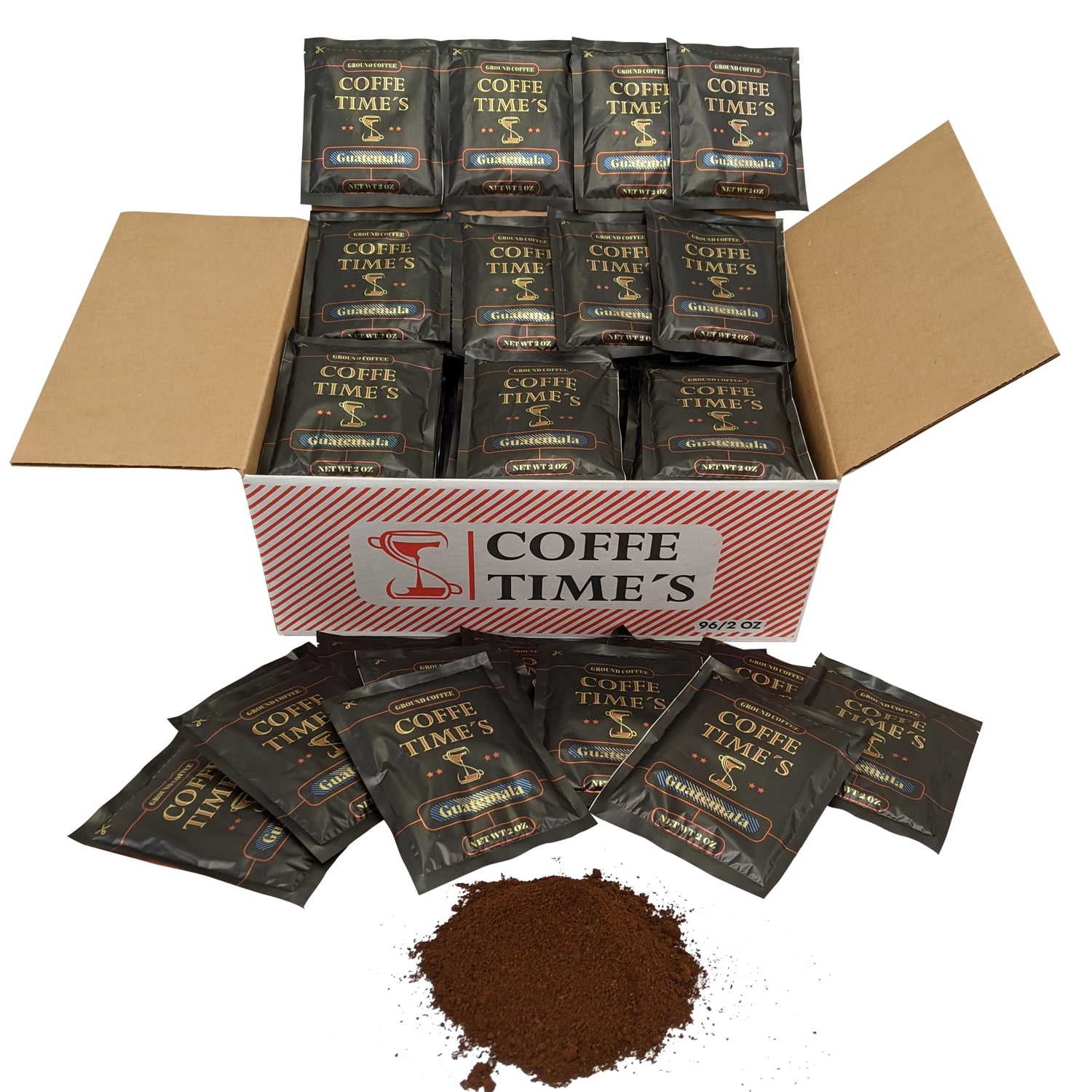 Coffe Times, Dark Roast, Ground Coffee Packets - Strong Body, Coffee ...