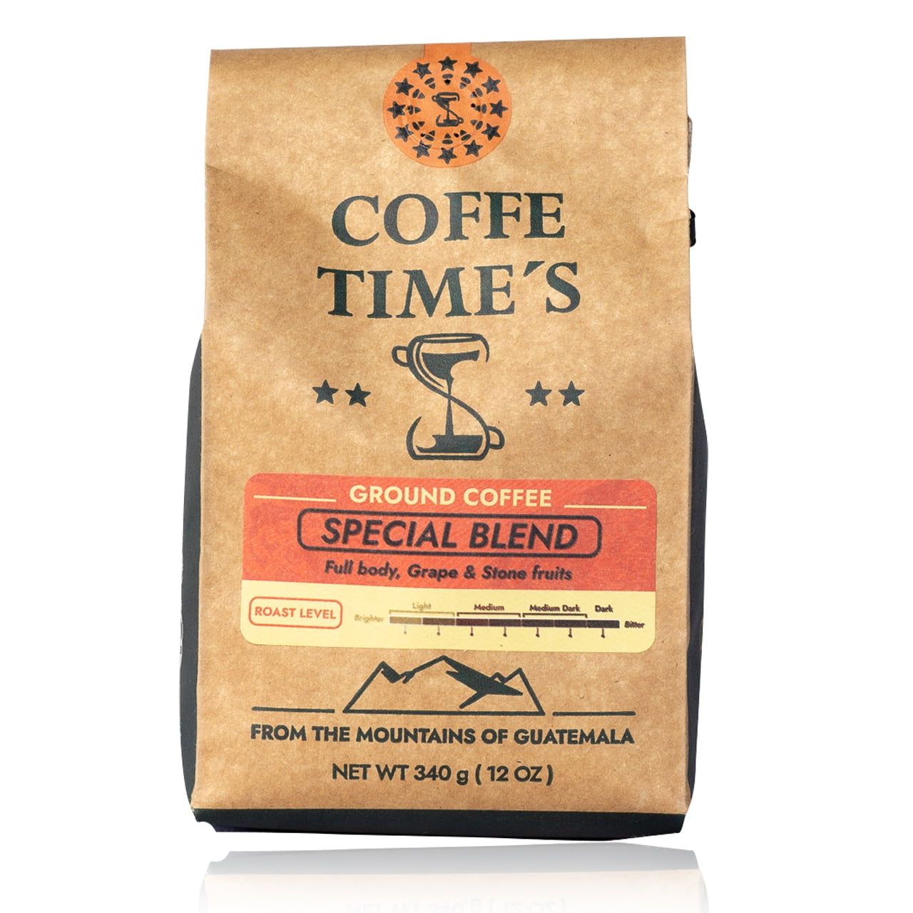 Coffe Times, Medium Roast Ground Coffee - Special Blend 12 Ounce bag ...