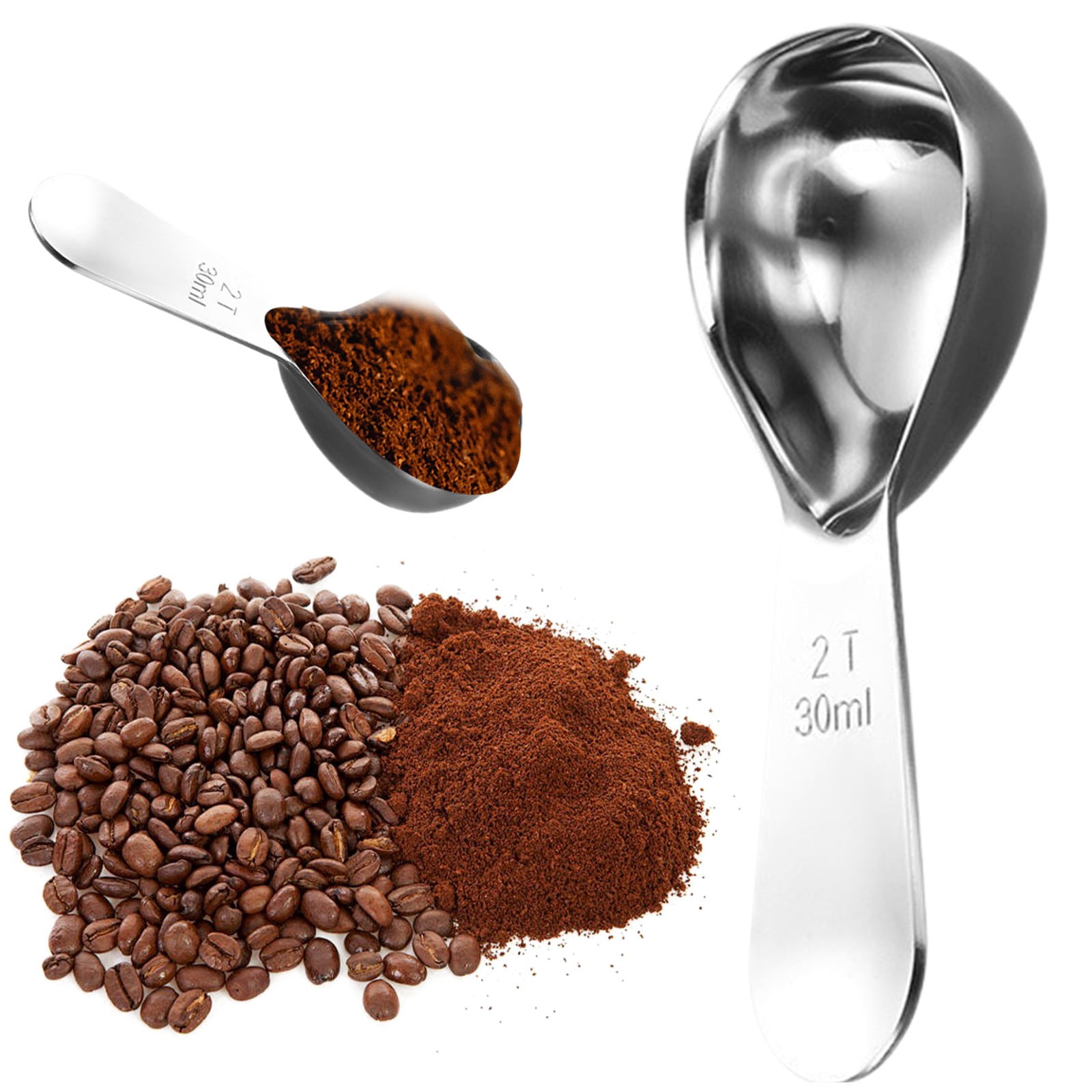 Coffee 18/8 Stainless Coffee Measuring Spoon 2 Tablespoon Coffee Short ...