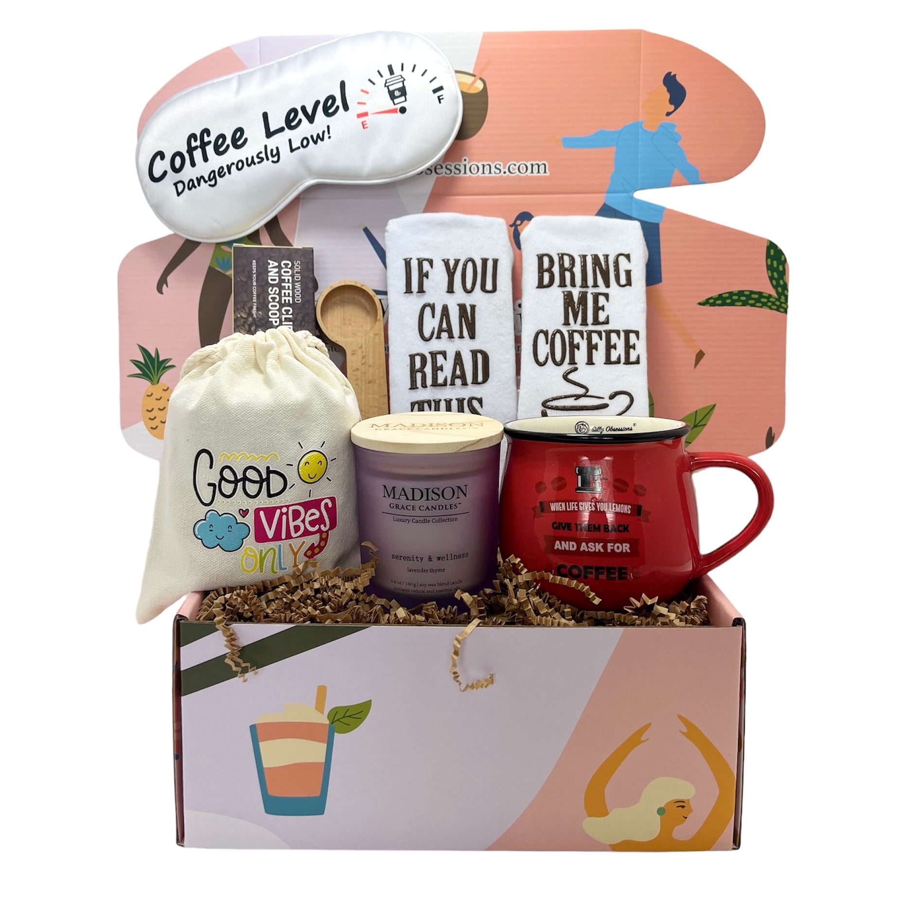 Coffee Accessory Gift Set for Women and Men- Packed with Fun & Unique ...