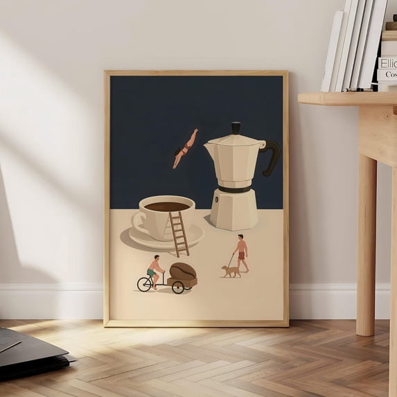 Coffee Adventure Print, Good Morning Coffee Poster, Unframed Paper ...