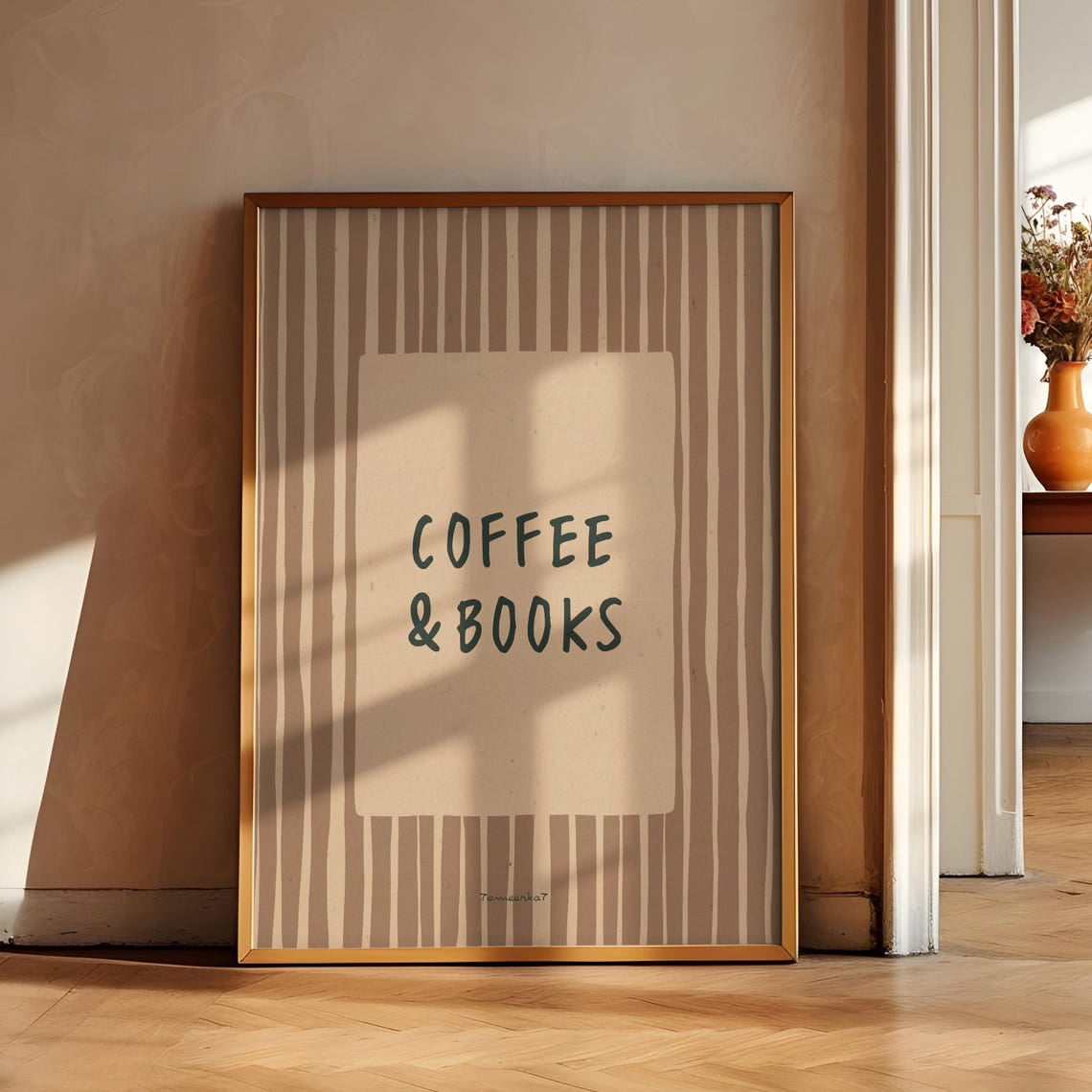 Coffee And Books Poster Book Lover Library Decor Wall Art Design1 ...