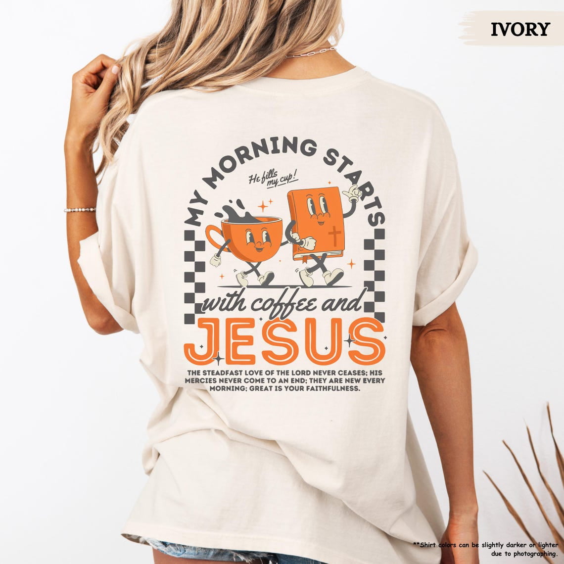 Coffee And Jesus Retro Christian Lover Bible Verse Faith Based T-Shirt ...