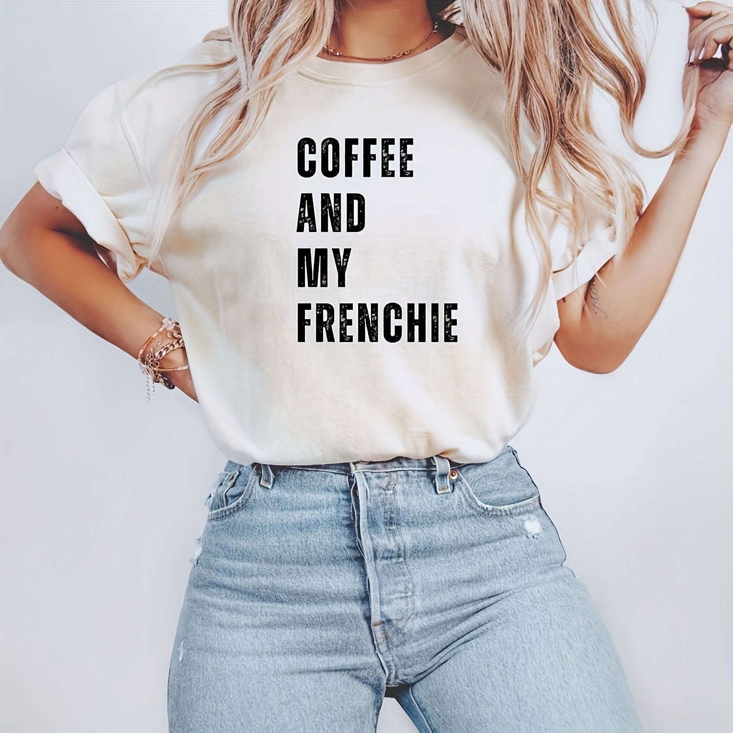 Coffee And My Frenchie S1Hirt, French Bulldog Mom Gift, Frenchie Merch ...