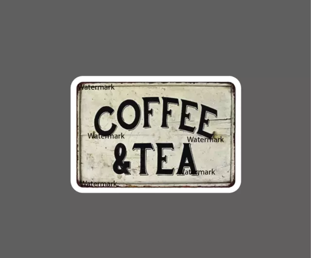 Coffee And Tea Sticker Retro Waterproof New Sticker Phone Decal Water ...