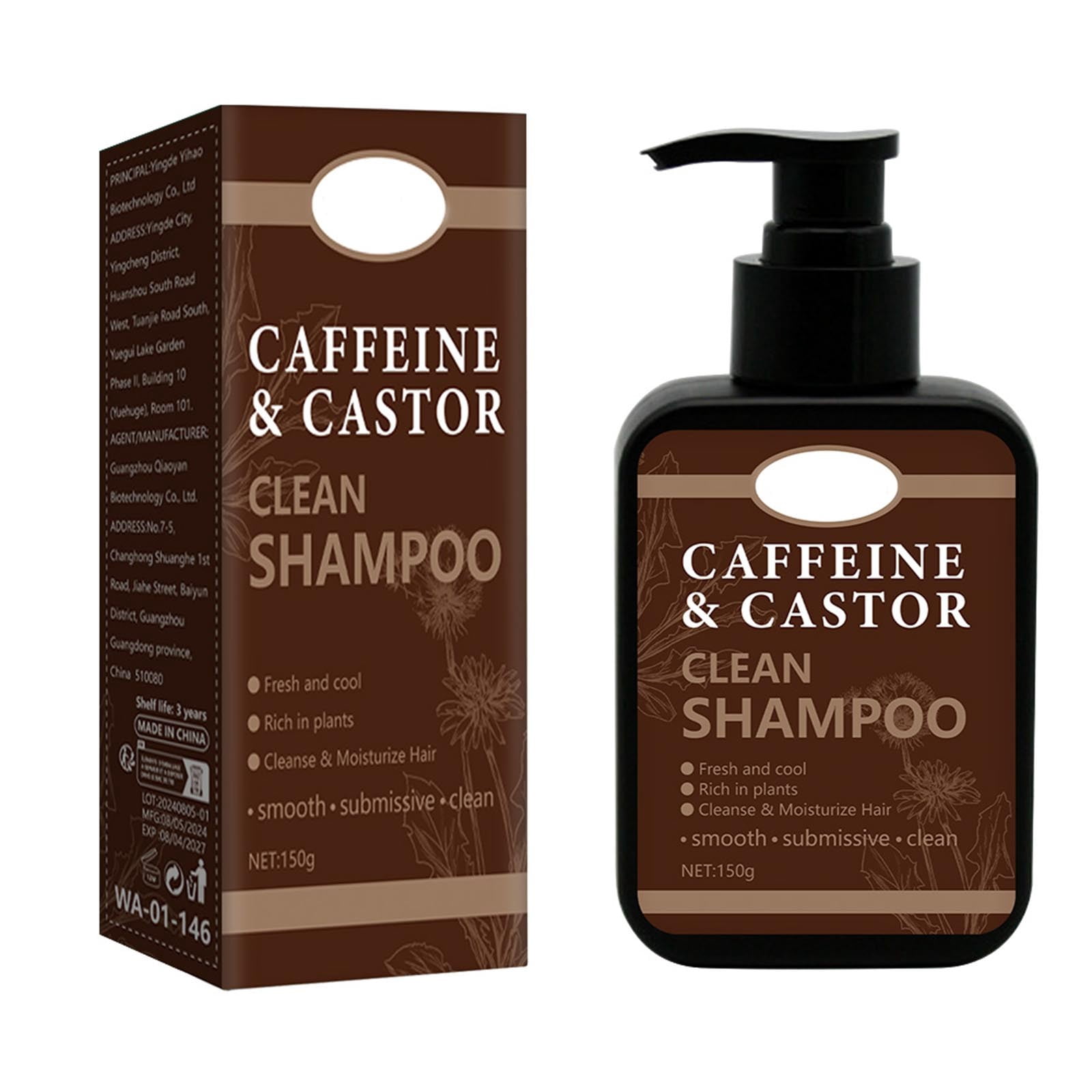 Coffee Aroma Shampoo 150g Bottle,Moisturizing Cleansing Formula ...