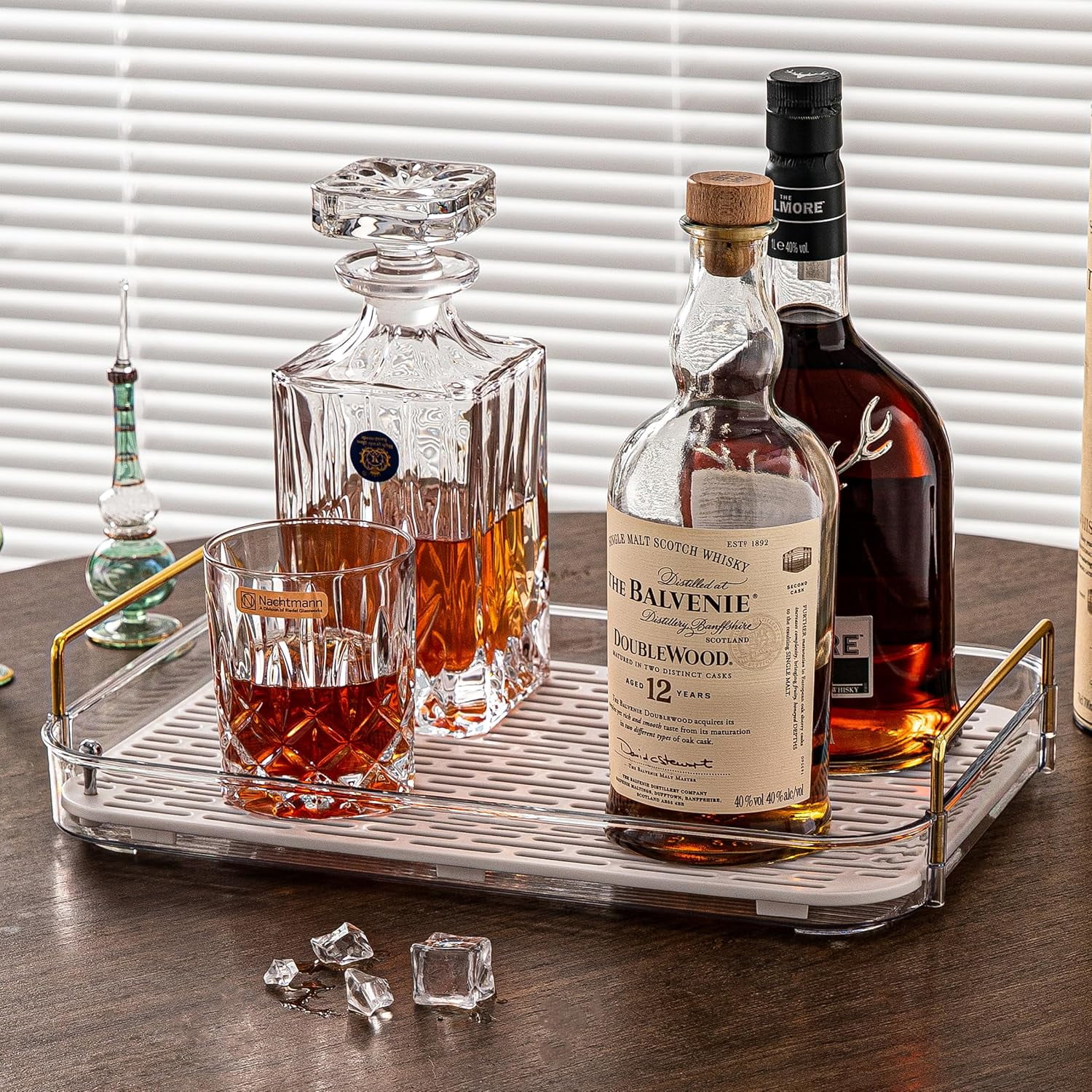 Coffee Bar Accessories,Coffee Station Organizer,Large Capacity Organizer with Drain Board,Whisky ...