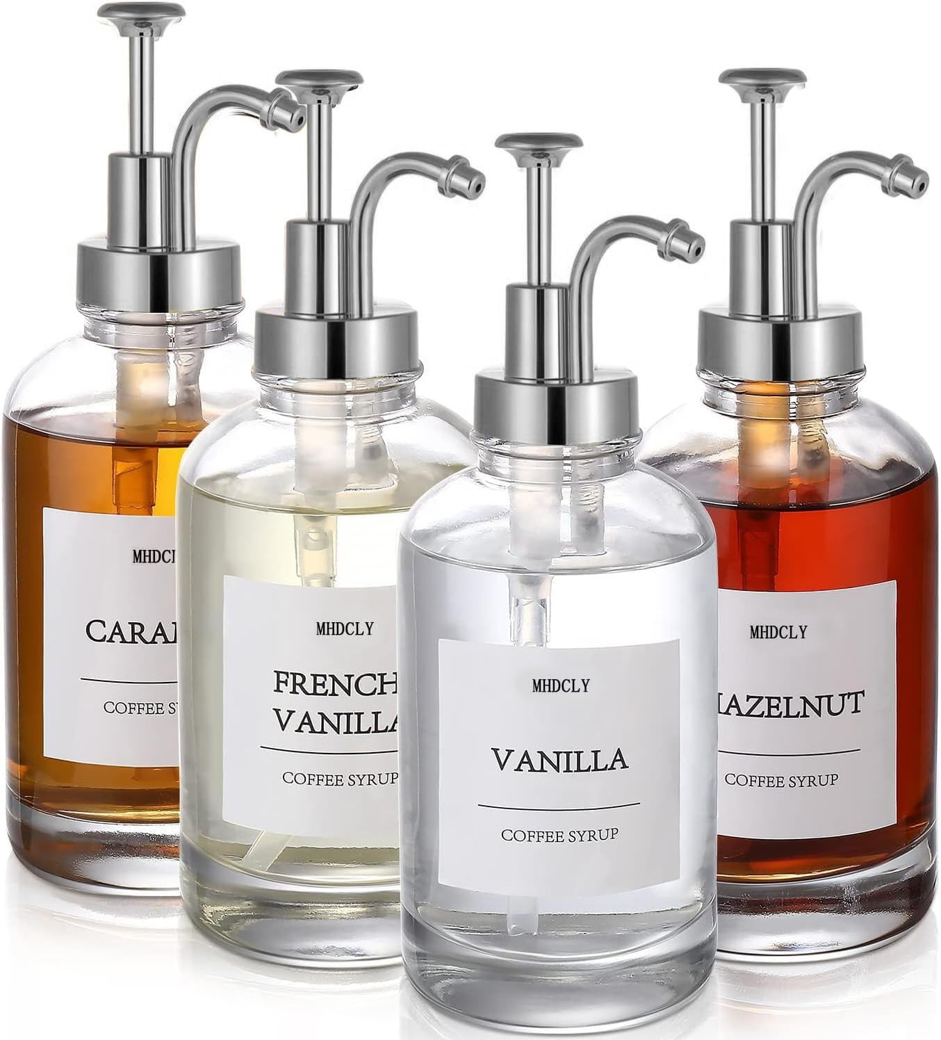 Coffee Bar Accessories,Coffee Syrup Dispenser - 4pack,16.9oz Syrup ...