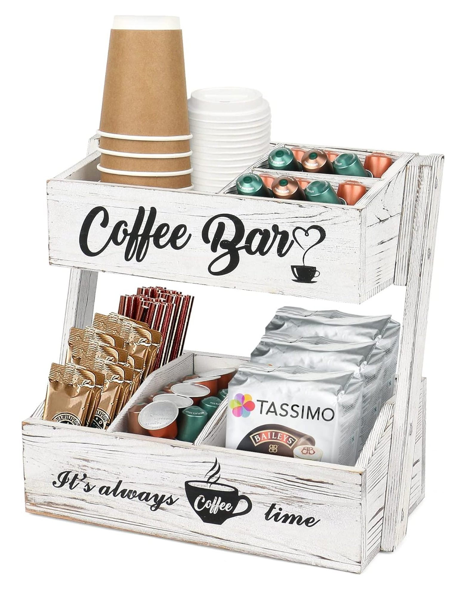 Coffee Bar Accessories Organizer and Storage Countertop, Kitchen ...