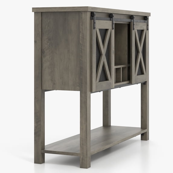 Coffee Bar Cabinet with Storage - Sideboard Storage Cabinet. Farmhouse ...