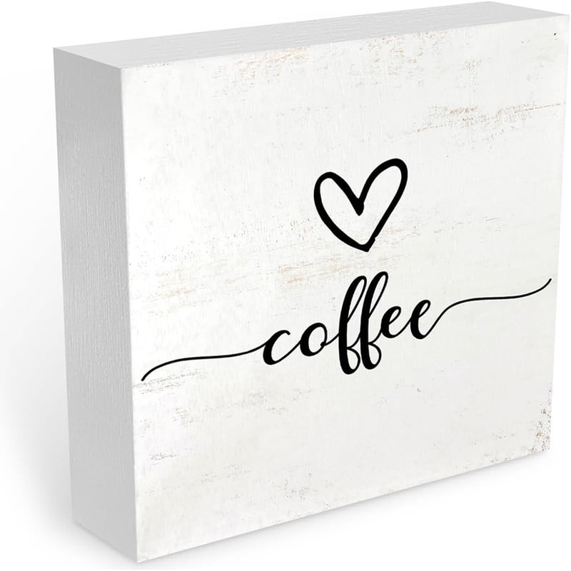Coffee Bar Decor Wooden Sign Coffee Bar Accessories Wood Coffee Sign ...